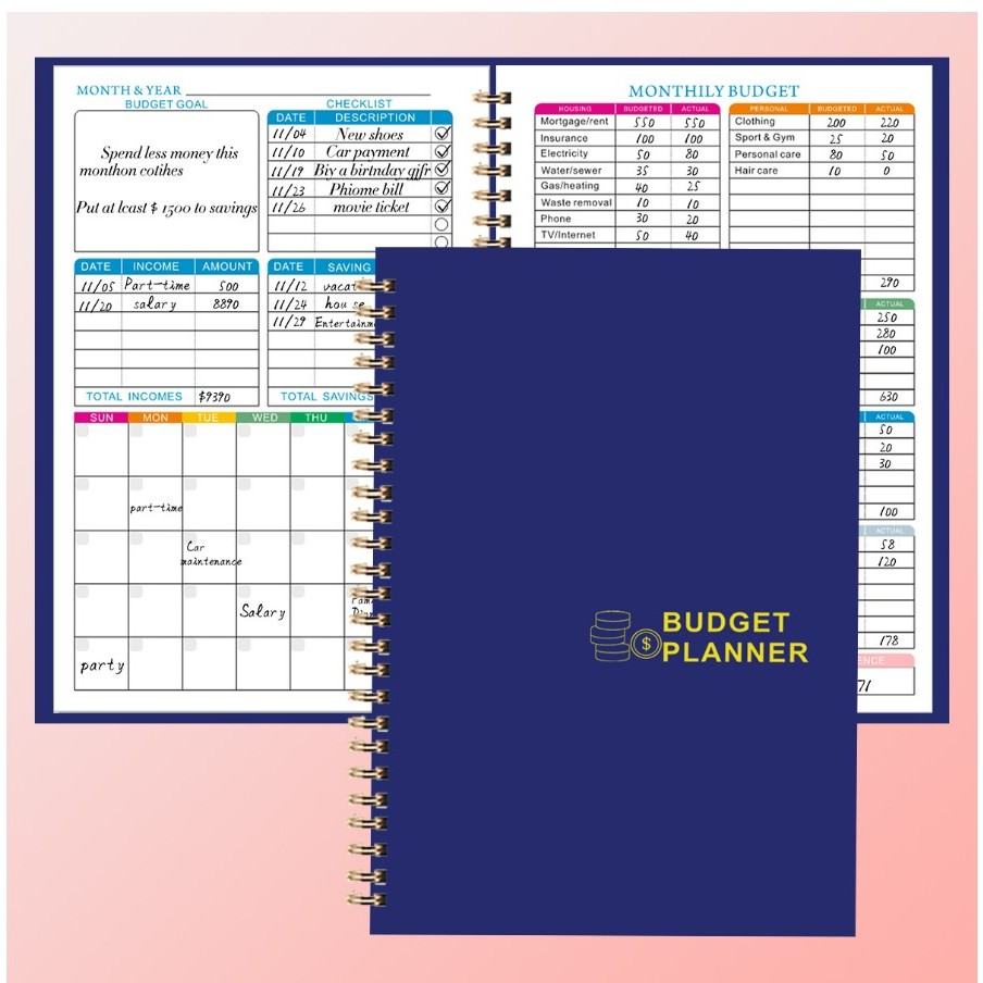 (A5) Monthly Budget Planner, Budget Book with Expense Tracker Notebook ...