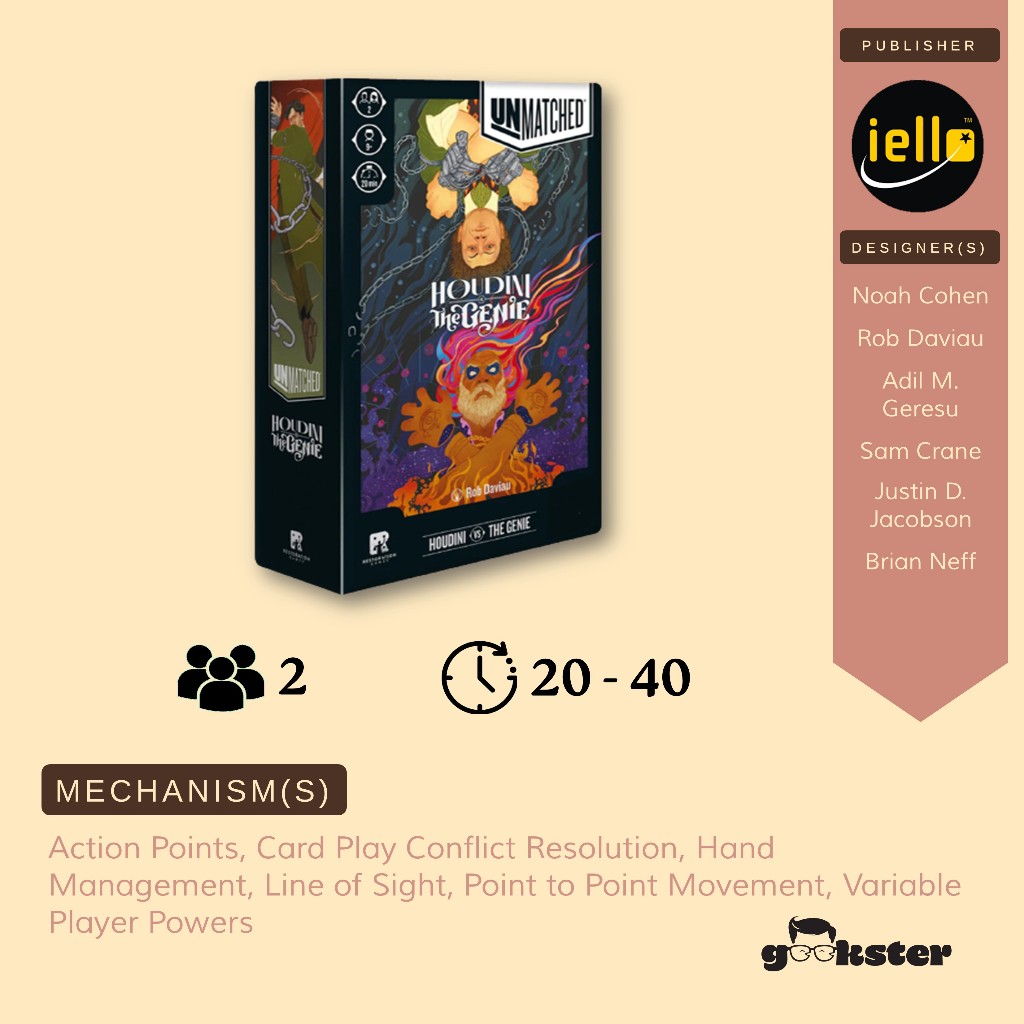 Unmatched: Houdini vs. The Genie Board Game | Shopee Singapore