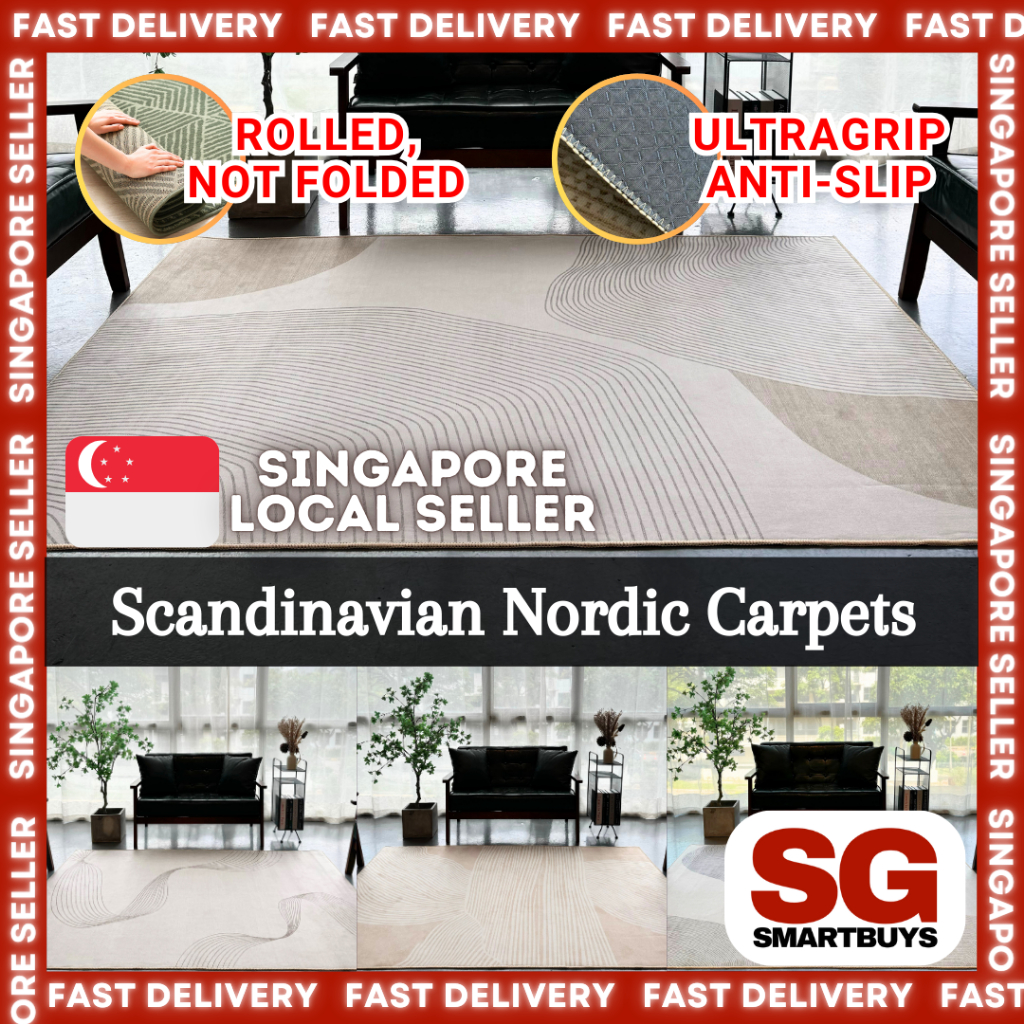[200x300cm] 🇸🇬 [SGSMARTBUYS] Scandinavian Nordic Style Carpet Modern ...