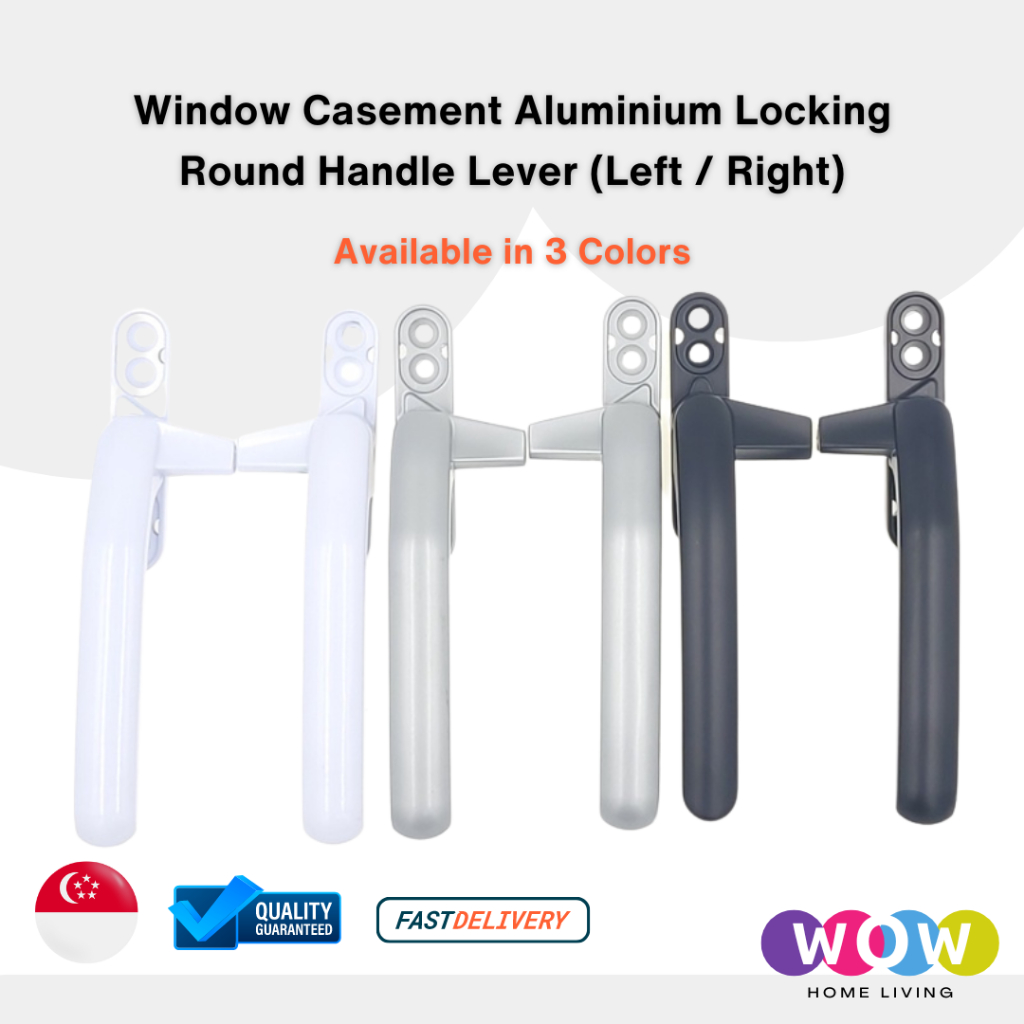 Window Casement Aluminium Locking Handle Round Lever (Left / Right ...