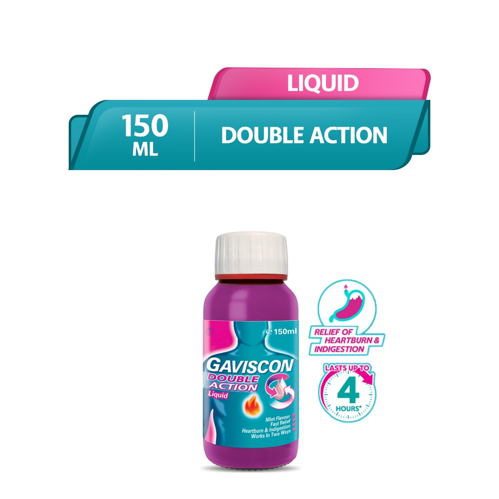 Gaviscon Double Action Liquids For Heartburn And Indigestion (150ml ...