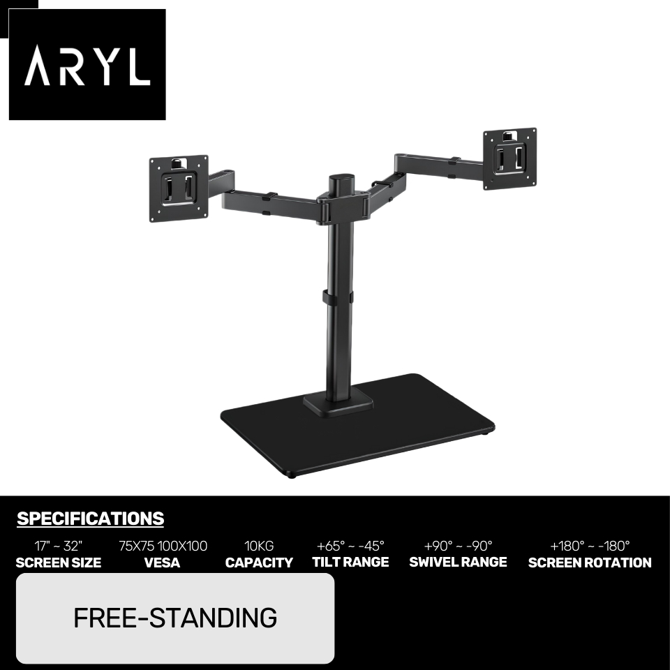 the Aryl™ Dual Aluminum Articulating Monitor Stand | Shopee Singapore