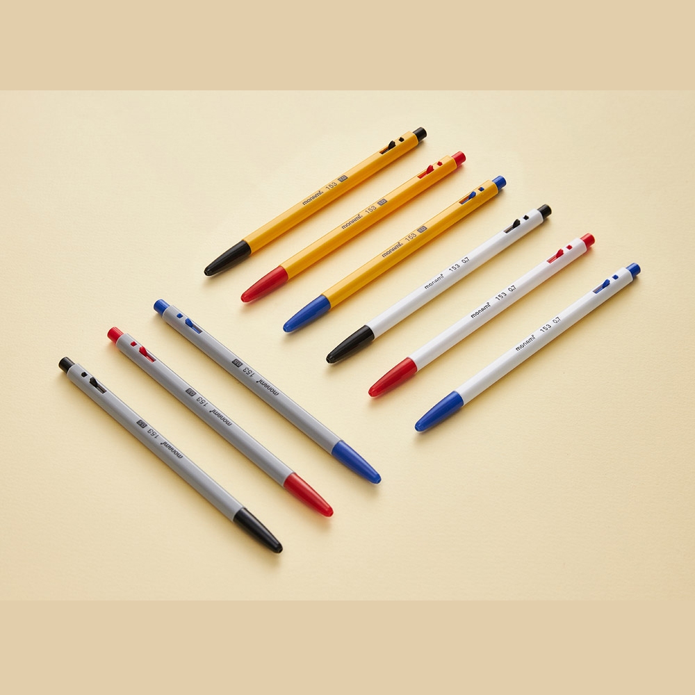 MONAMI BP 153 Dozen Box (12PCS) 0.5MM, 0.7MM, 1.0MM Ballpoint Pen [Made In Korea] | Shopee Singapore