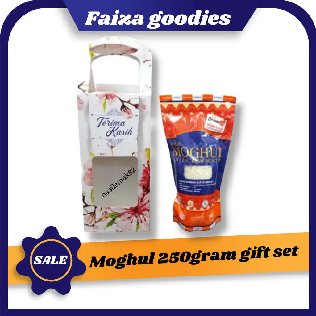(50 packs) Faiza Moghul Door Gift Rice Pack Beras Basmathi 250gram ...
