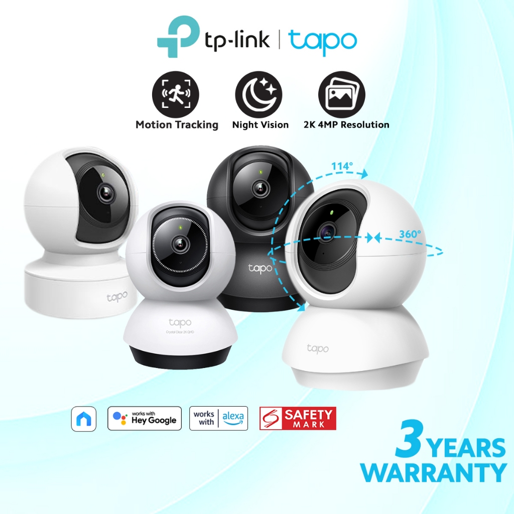 [No.1 in SG] TP-Link Tapo 360 WIFI 2K QHD AI Home Security IP Camera TC70/TC71/TC72/C210/C211 ...