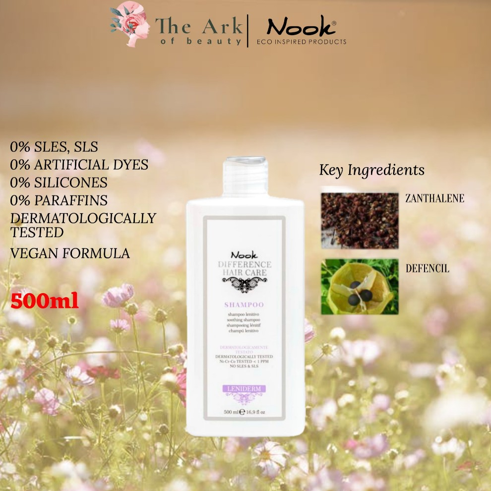 Nook Difference Hair Care Leniderm Shampoo - For Sensitive Scalp (500ml ...