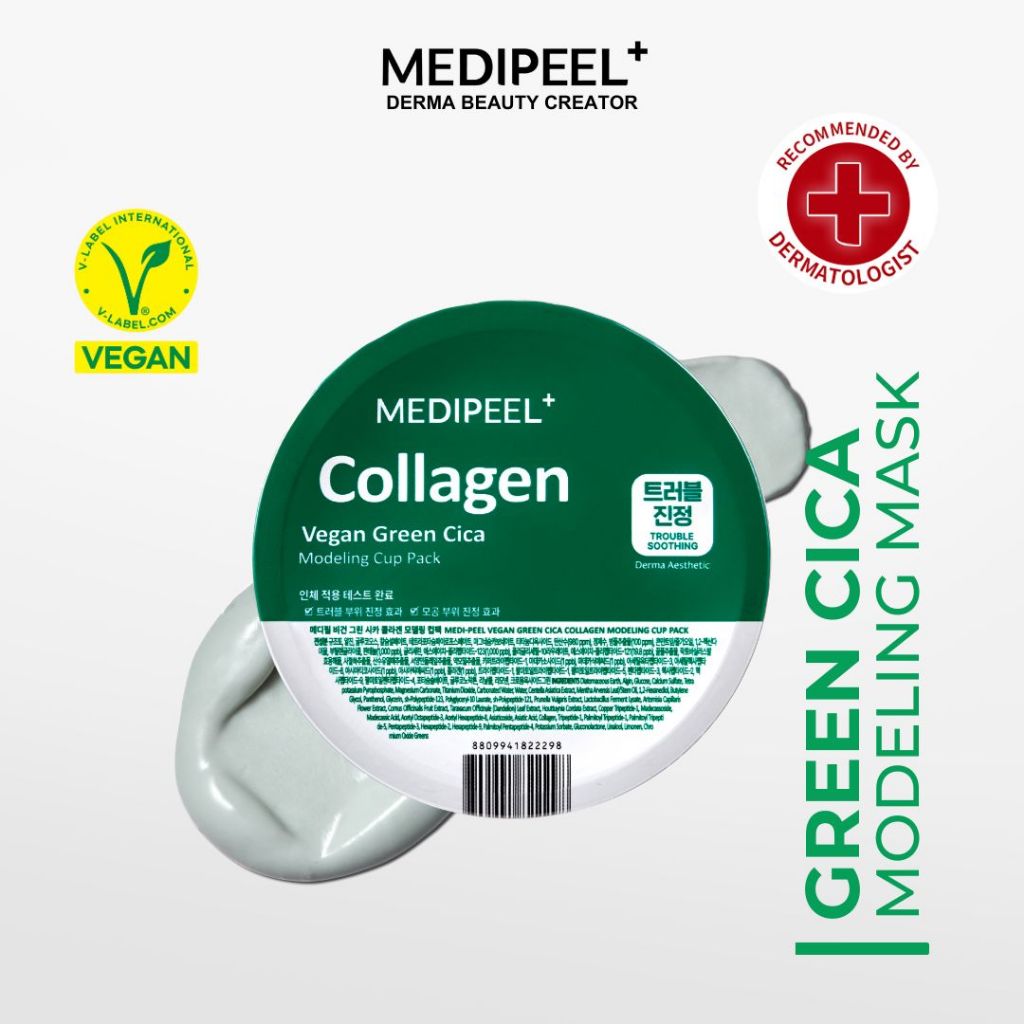 MEDIPEEL Green Cica Calming Modeling Mask Cup Pack *4pcs | Shopee Singapore