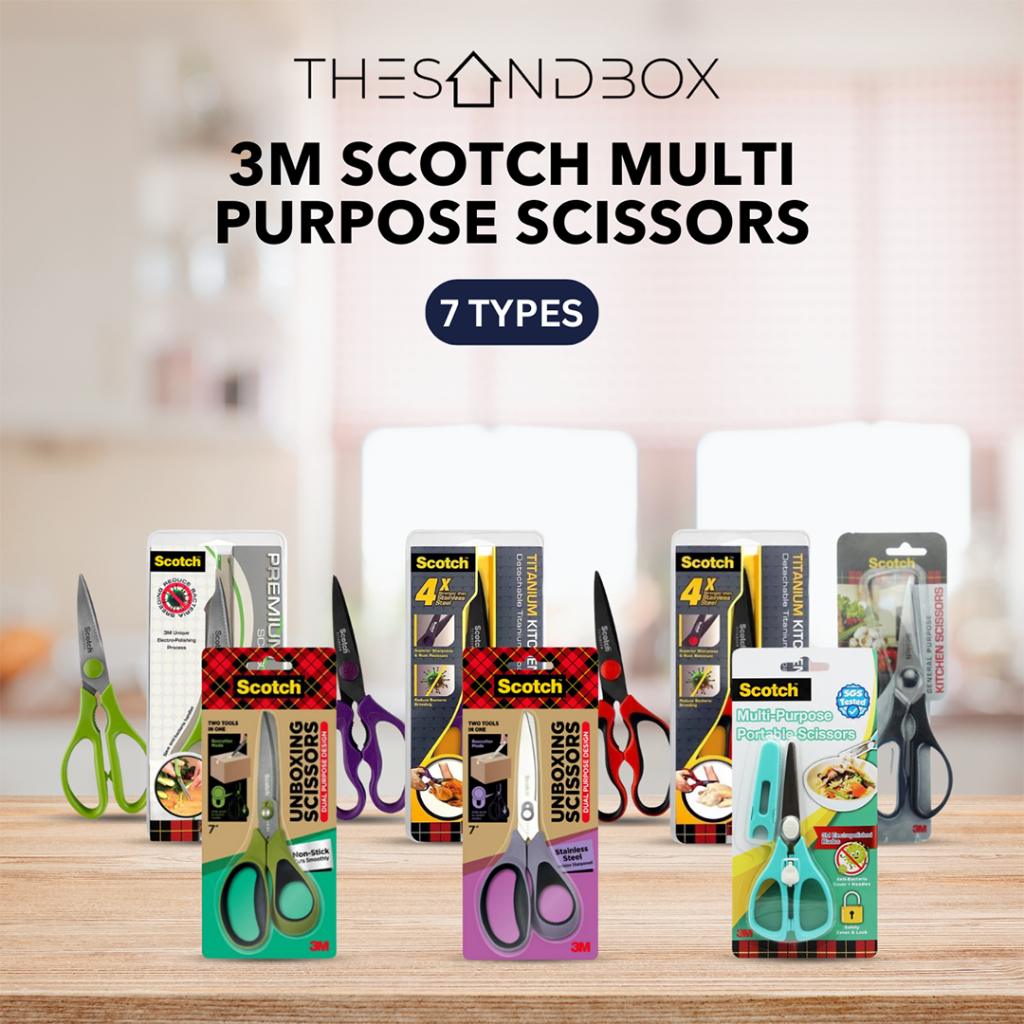 3M Scotch Multi-Purpose Scissors – Titanium Coated, Anti-Bacterial ...