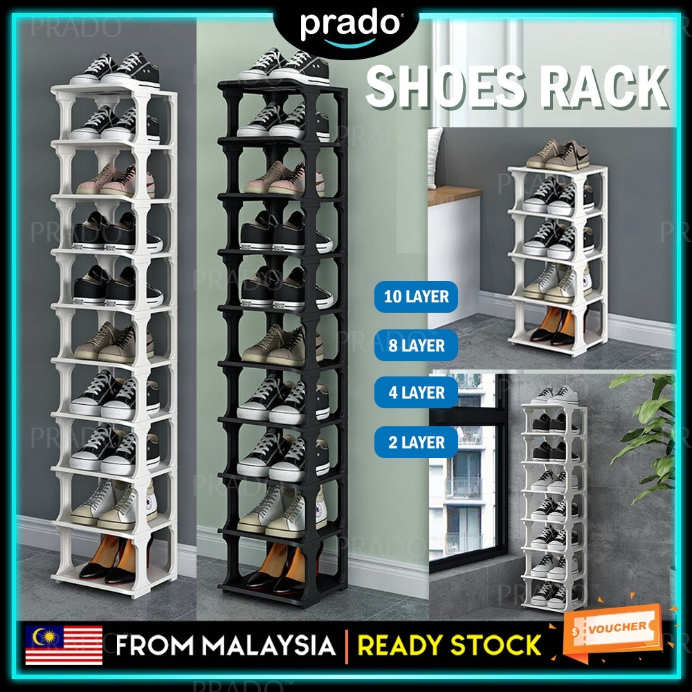 hdb Multi-Layer Tier Shoe Rack Space-Saving Narrow Shoe Storage Rack ...