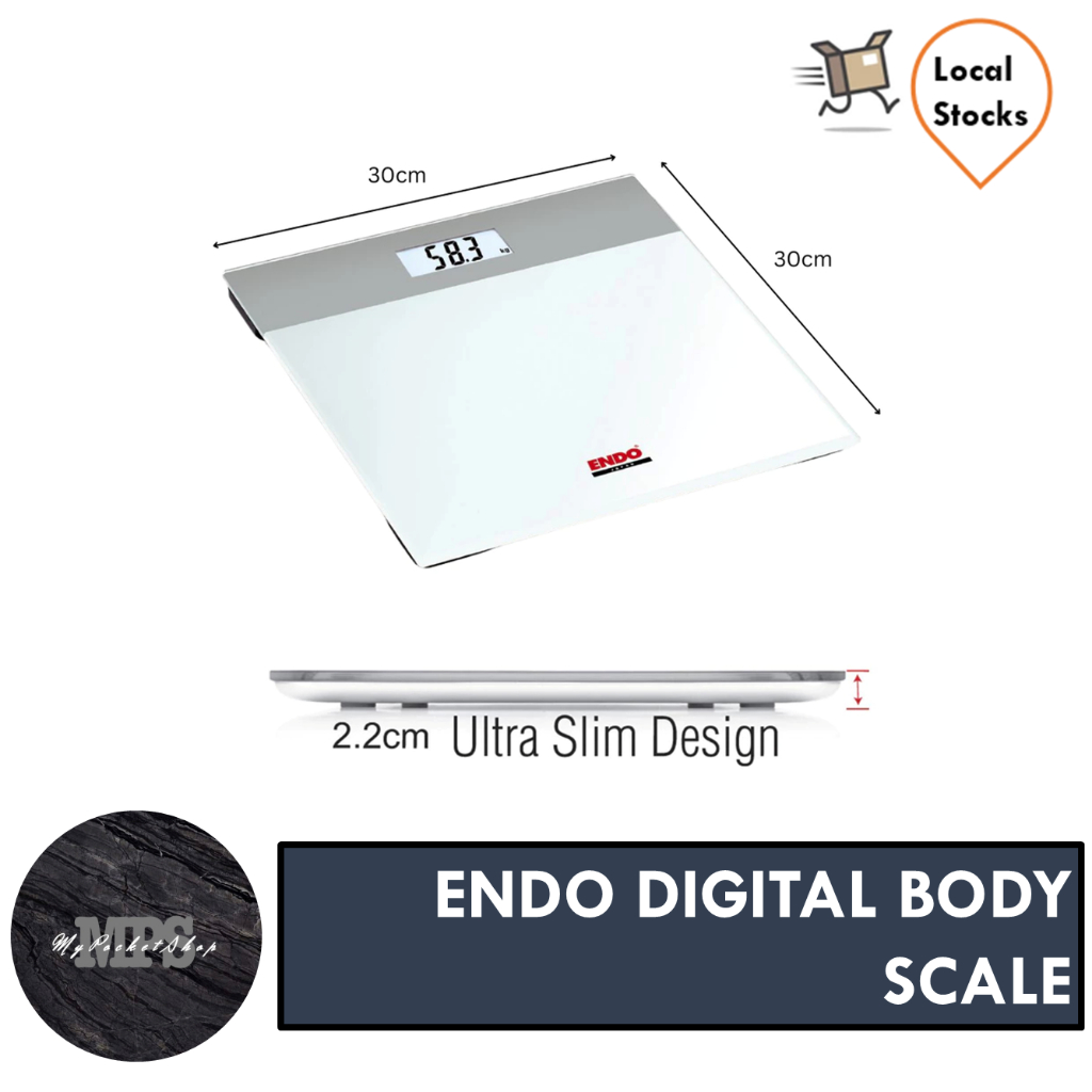 ENDO High Precision Digital Body Weighing Scale (E-DBS1610) | Shopee ...