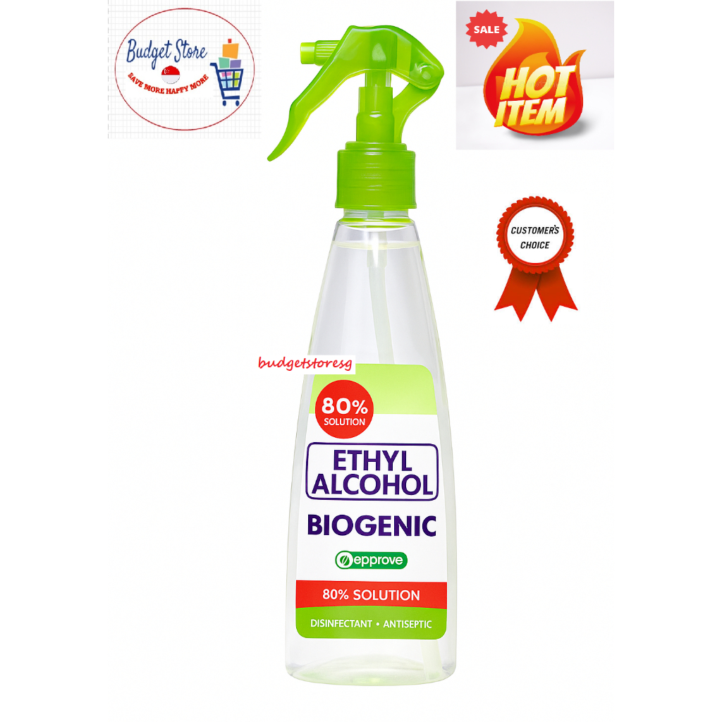 Biogenic Ethyl Alcohol 80% Solution with moisturizer - 330 mL | Shopee ...