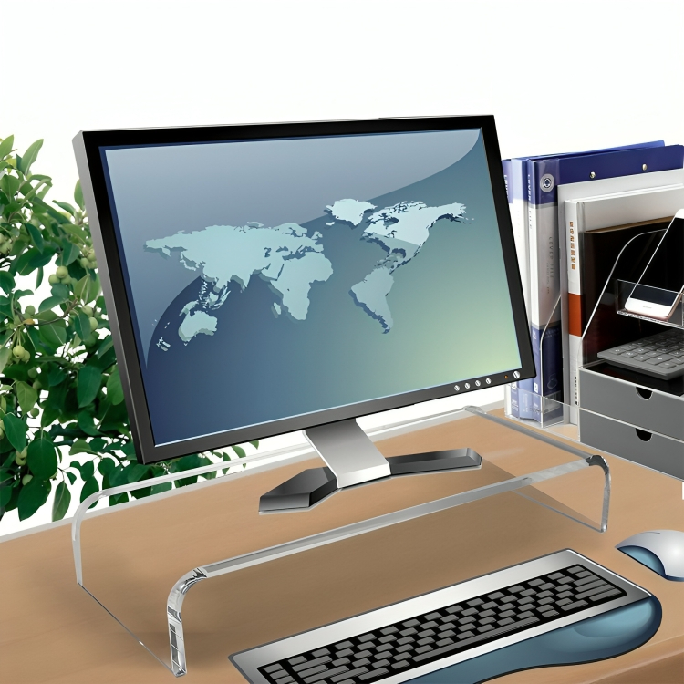 (SG) Acrylic Computer Monitor Laptop TV Stand Riser 12MM Thickness ...