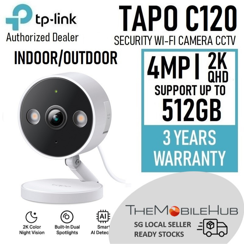 TP-Link Tapo C120 4MP 2K QHD Magnetic Mount Security Wi-Fi Indoor ...