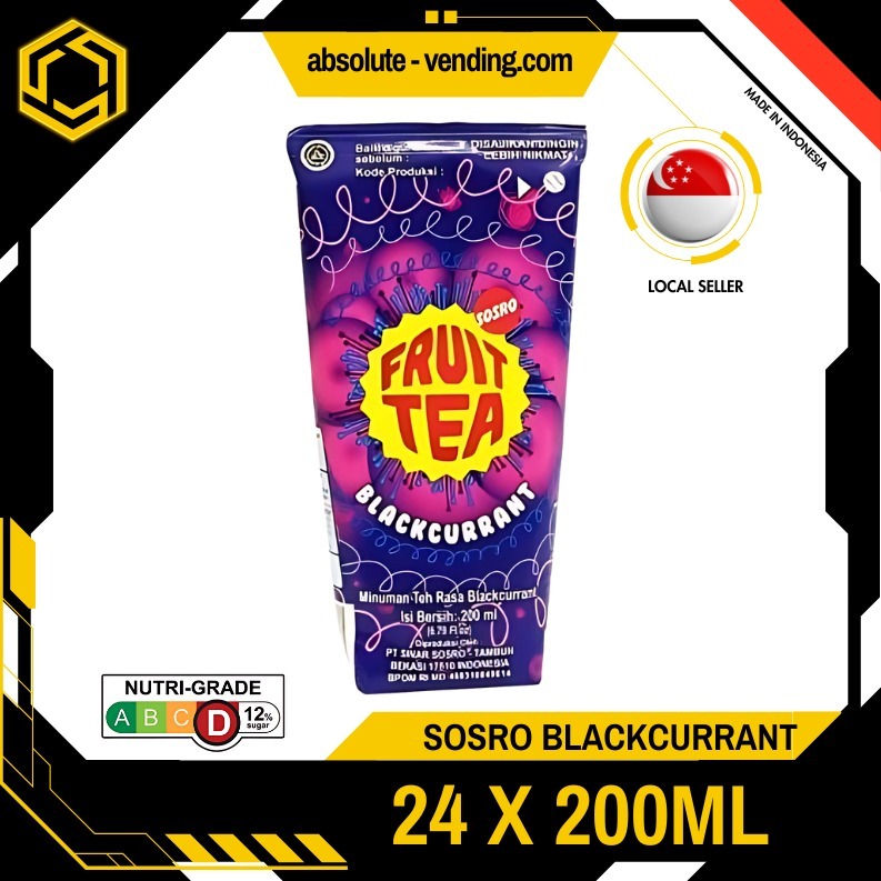 SOSRO Slushy Blackcurrant Fruit Tea 200ML X 24 (TETRA) | Shopee Singapore