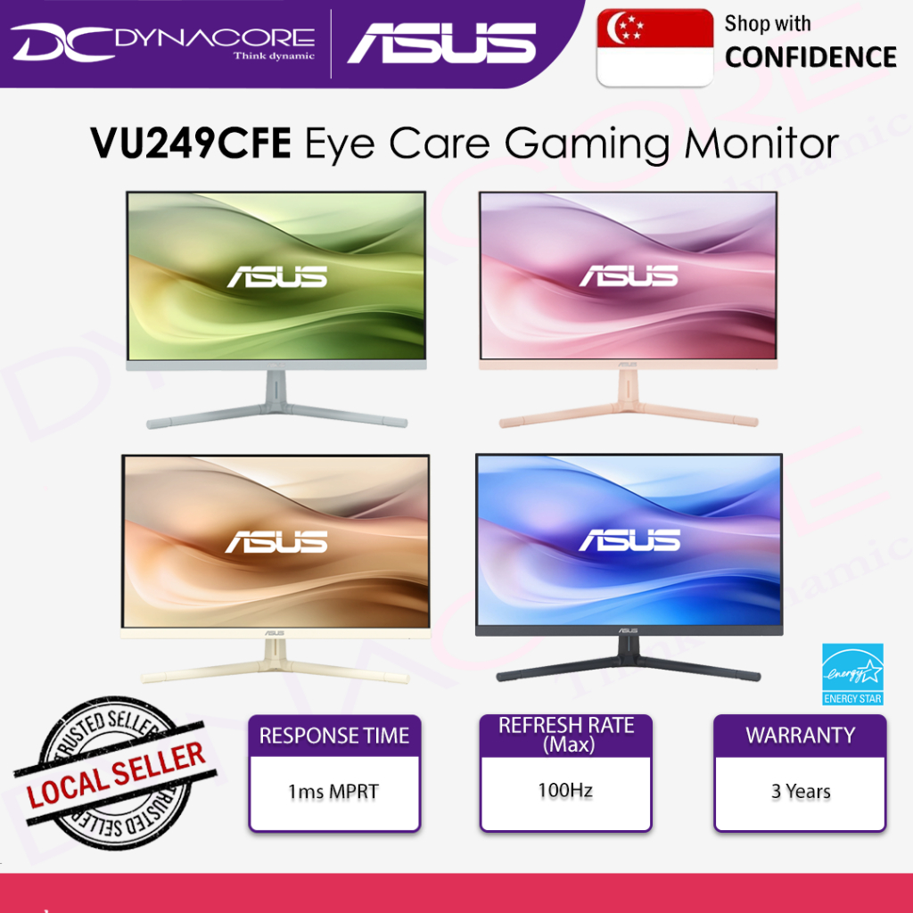 ASUS VU249CFE Eye Care Gaming Monitor - 24", Full HD, IPS, 100Hz ...