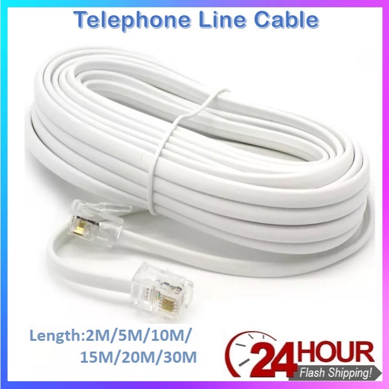 RJ11 to RJ11 Cable Telephone Line Cable | Shopee Singapore