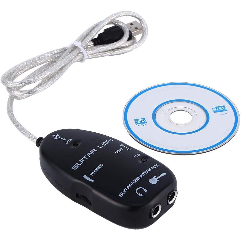 Guitar to USB Interface Link Cable Audio Recorder for Laptop Desktop ...