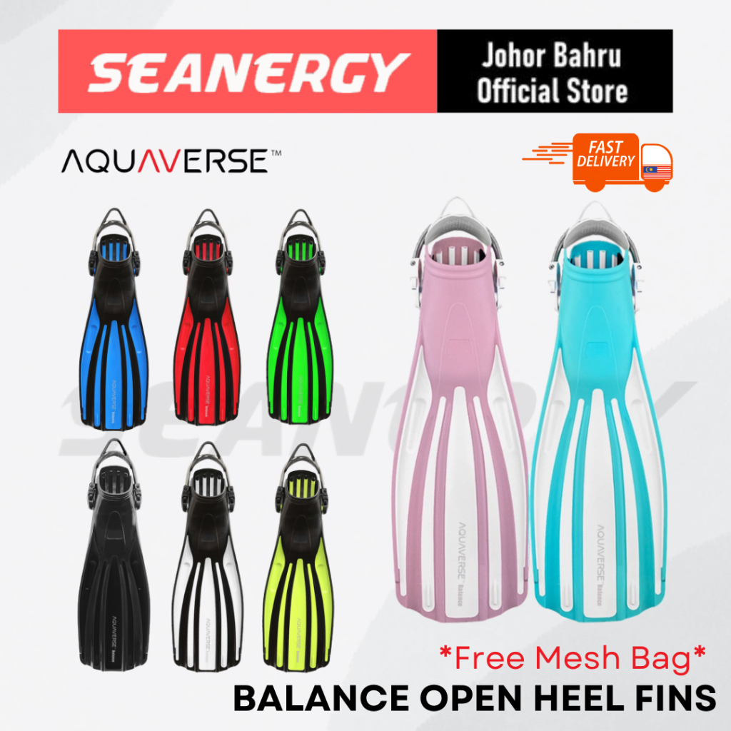 Aquaverse Fins Scuba Diving Fins Balance Fins Open Heel Fins Spring ...
