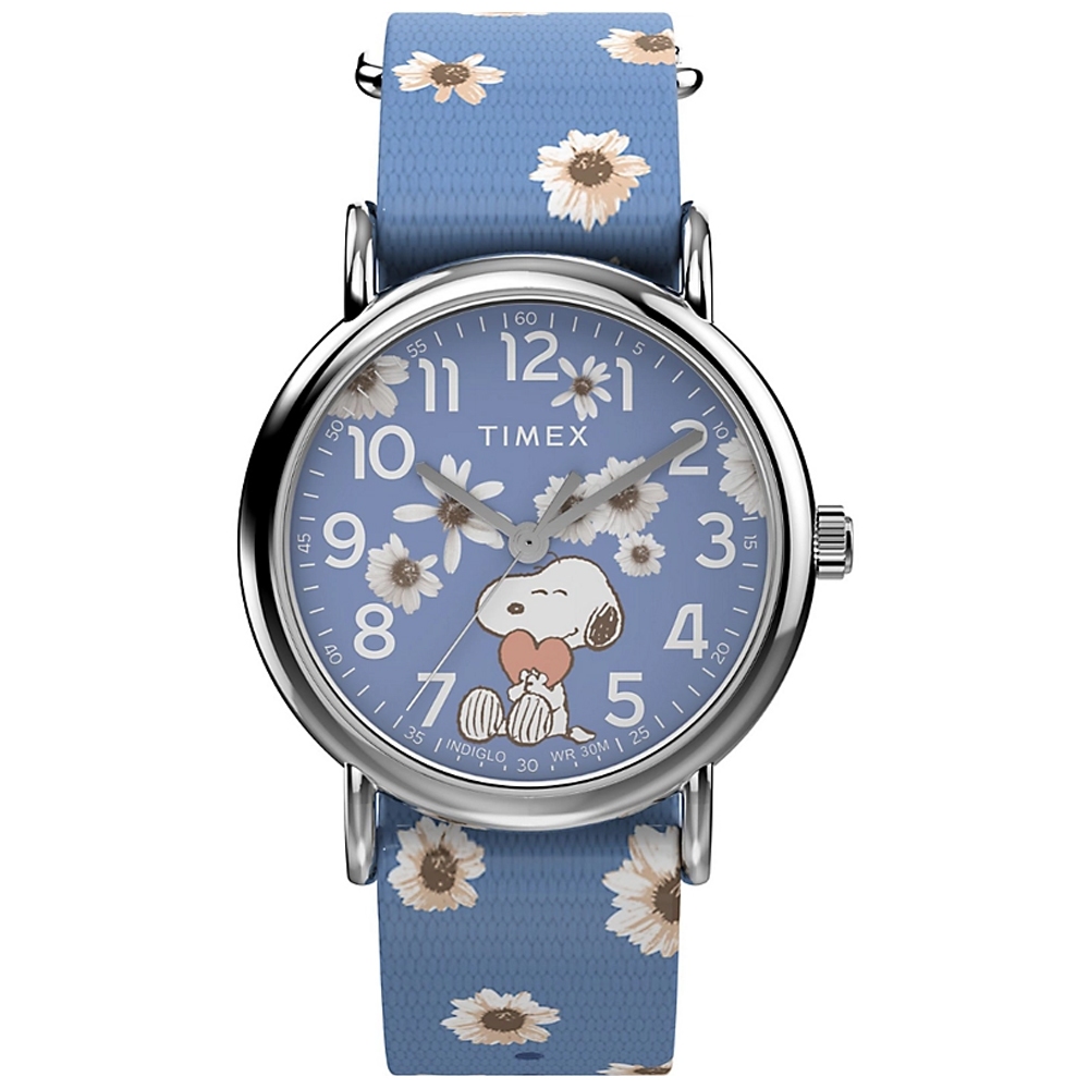 Timex Weekender x Peanuts Floral 38mm Fabric Strap Watch TW2W33300 ...