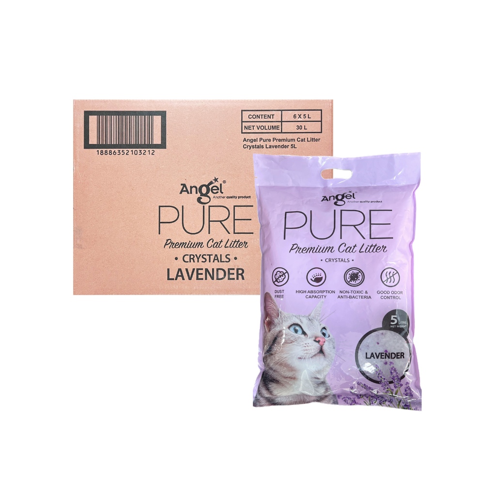Angel Pure Crystals Cat Litter 5L (6pkts/Ctn) | Shopee Singapore