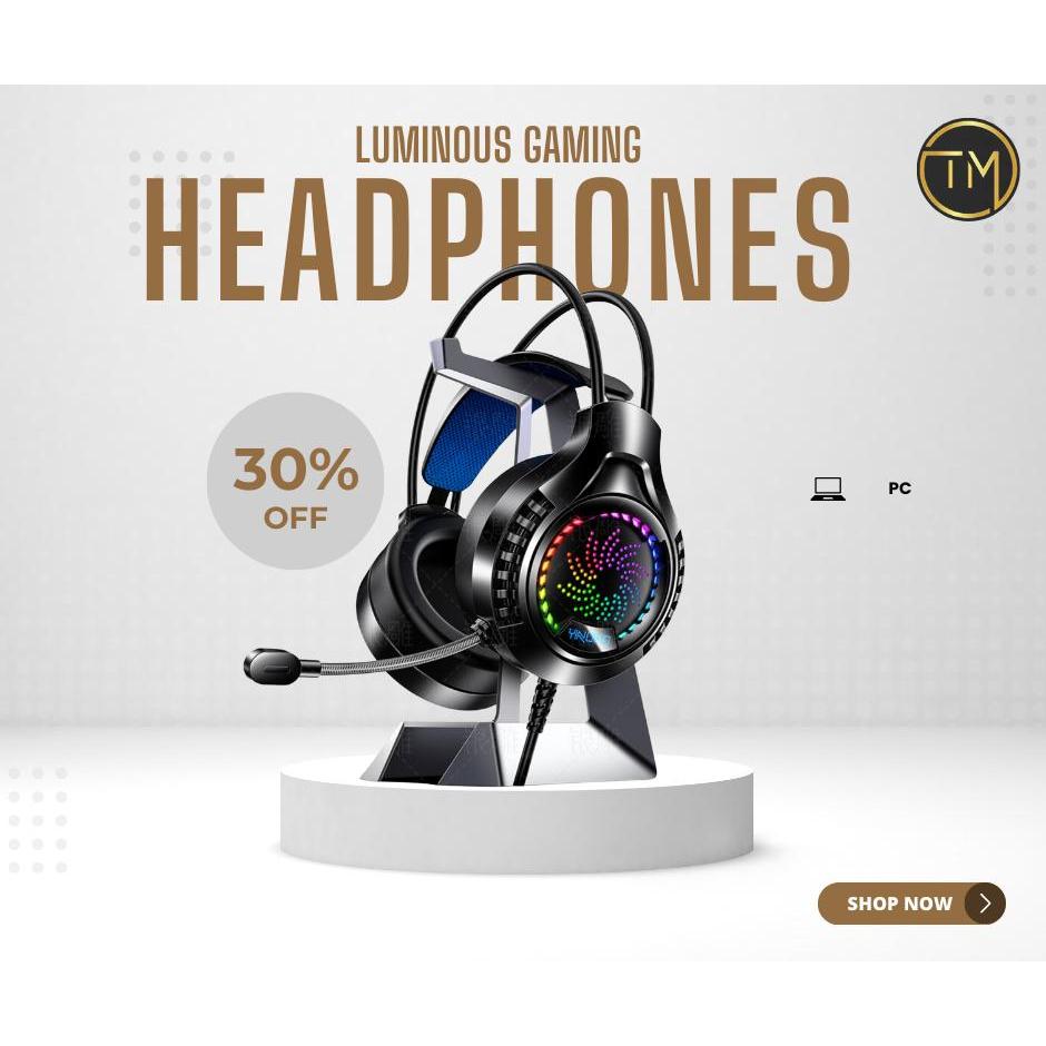RGB GAMING HEADSET | Gaming Headset Surround Sound | LED Lights and ...