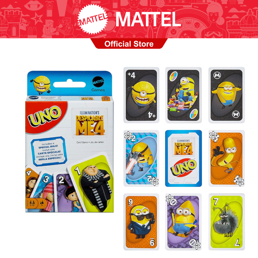 UNO Despicable Me 4 Card Game for Kids, Adults & Family with Deck ...