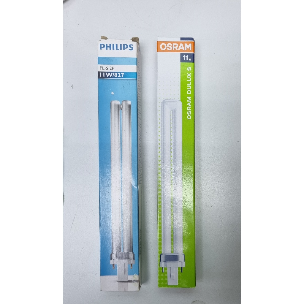 2 PC PACK | PHILIPS / OSRAM ECOTONE PL-S 11W | 2PIN | 827 WARM WHITE ...
