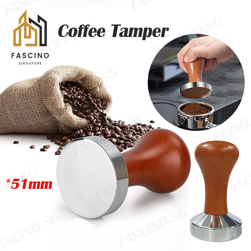【SG】51mm Coffee Tamper Espresso Leveler Powder Hammer Coffee Press Tool ...