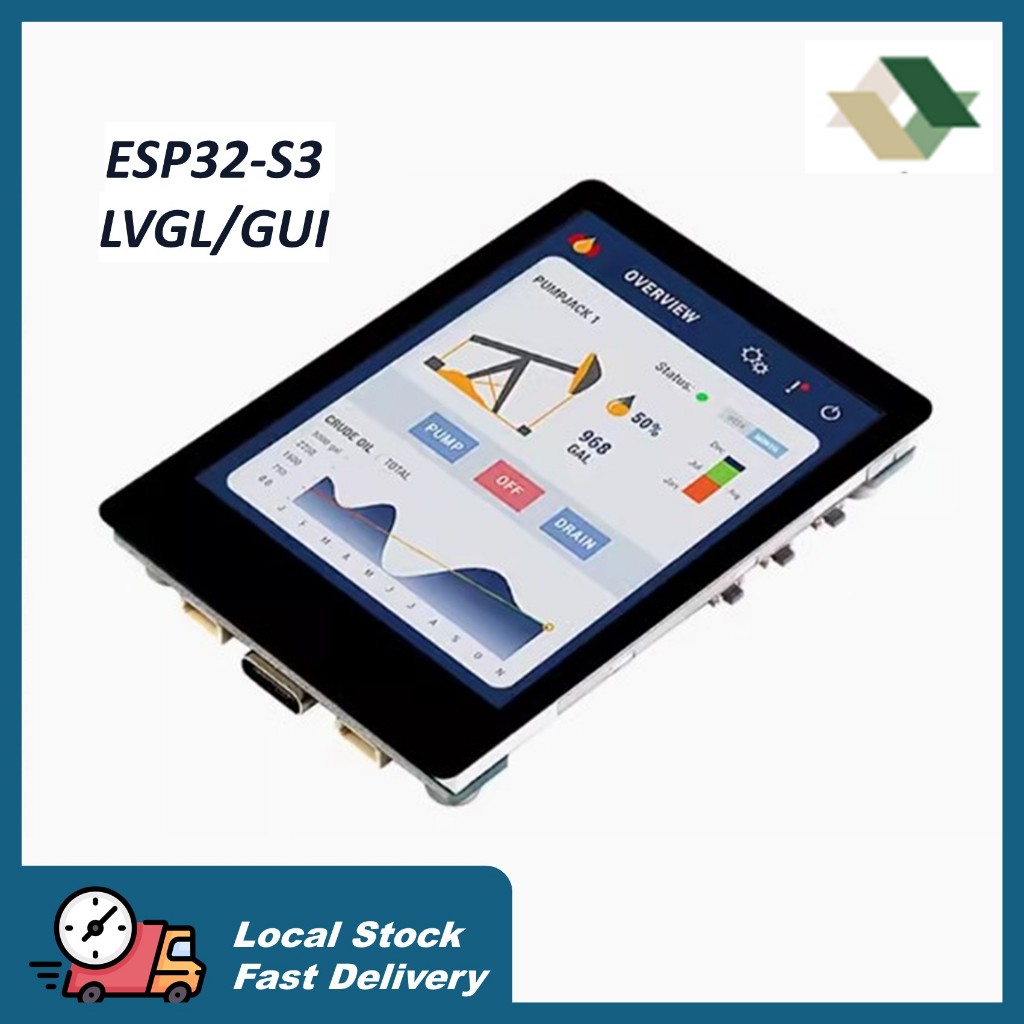 [Local Stock] WaveShare 2.8-inch touchscreen with ESP32-S3 development board, supports LVGL/GUI ...