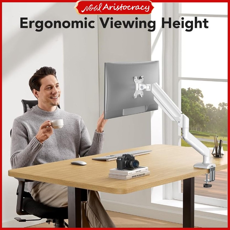 Single Monitor Arm Fits most 17”-32” inch Screens Bearing 10kg 360 ...