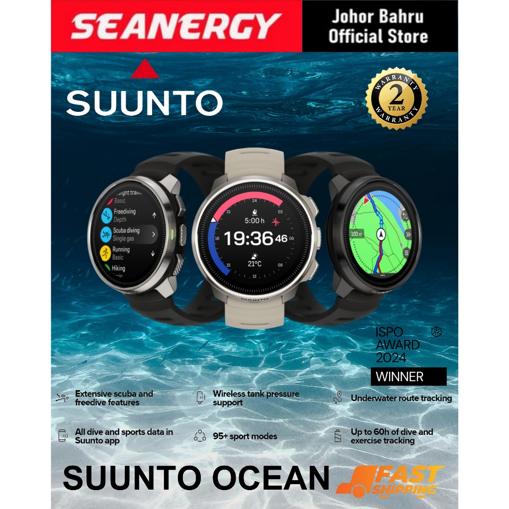 SUUNTO OCEAN Dive Computer Suunto Ocean Multi Sports Scuba Diving ...