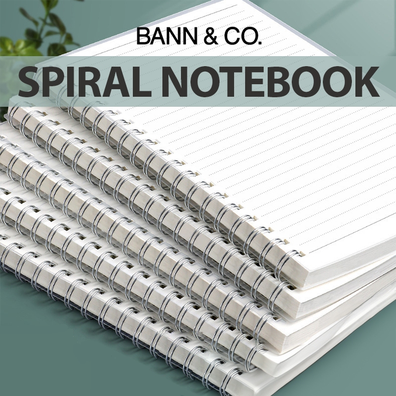 Spiral Ring Notebook - A5/B5/A4, Lined/Grid/Blank, 80-GSM (240-Pages ...