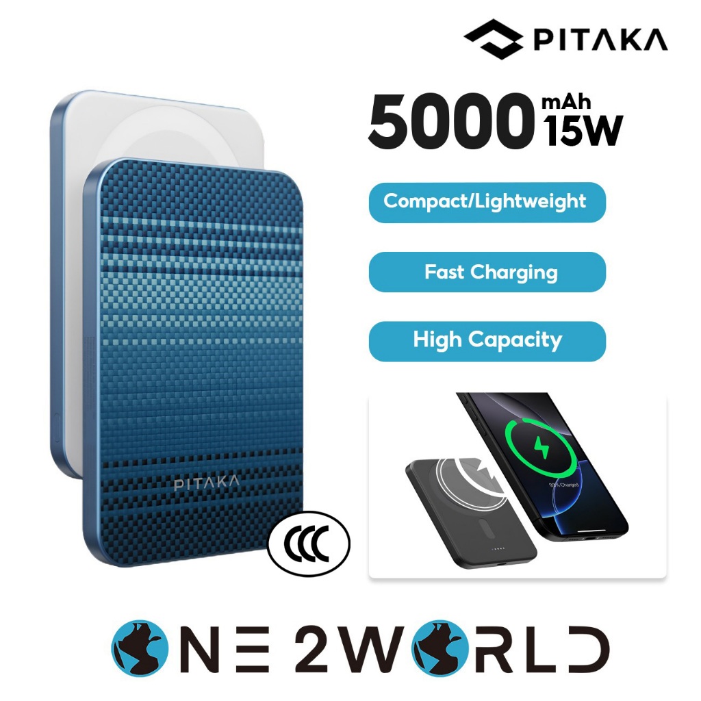 PITAKA Qi2 Wireless Power Bank 5000mAh 15W Max: High Capacity, Premium ...