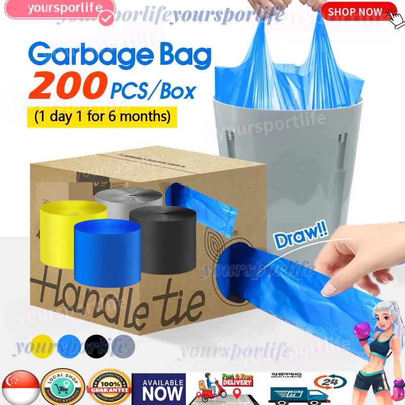 【SG Seller】200pcs Disposable Garbage Bags 45*50cm Rubbish Bag Clean-up ...