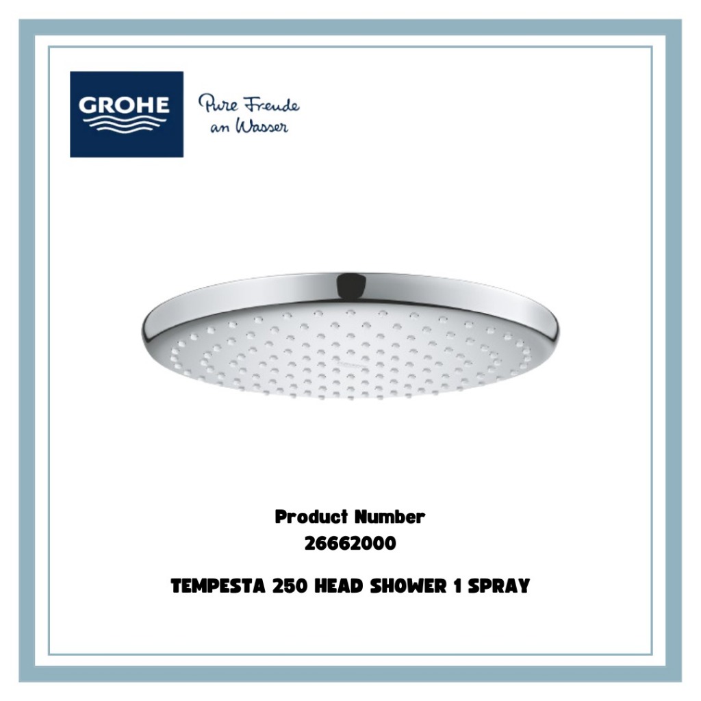 Grohe Tempesta 250 Rain Shower Head 1 Spray | Shopee Singapore