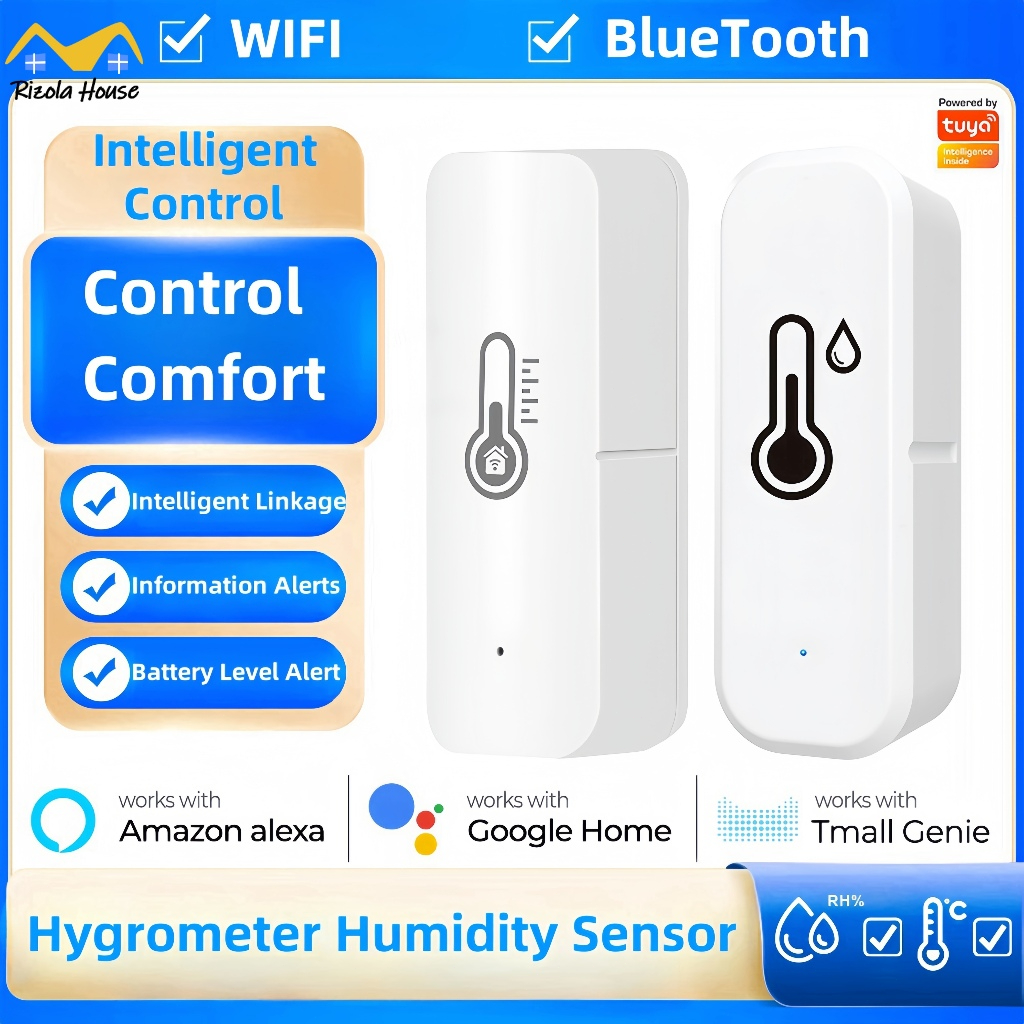 【SG】Bluetooth Temperature Humidity Sensor Smart WIFI with APP Remote ...
