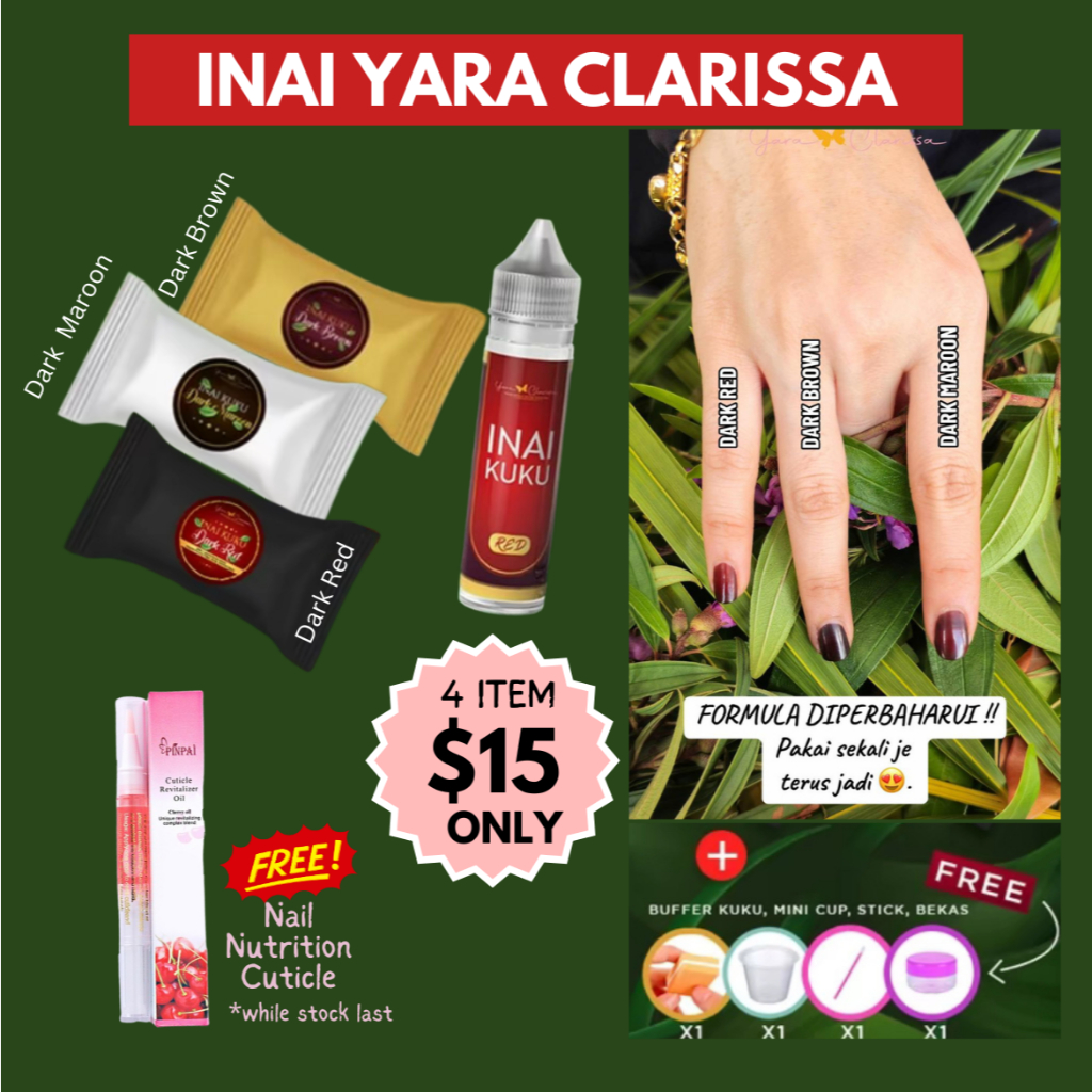 [🇸🇬ReadyStock] Inai Yara Clarissa 5g (Free mini buffer + cup+free gift ...