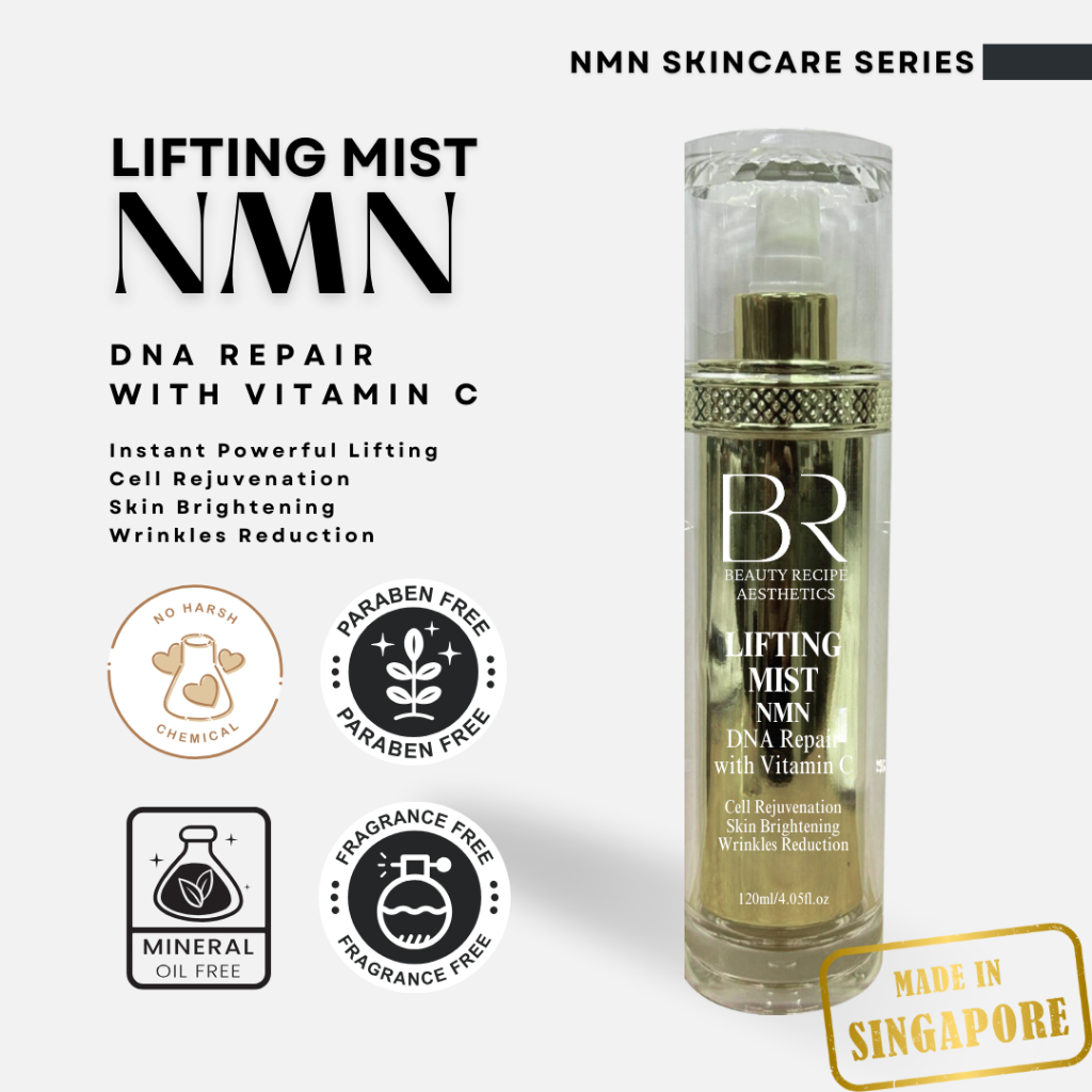 NMN DNA REPAIR LIFTING MIST with Vitamin C Made in Singapore by Beauty Recipe | 120ml | Shopee ...