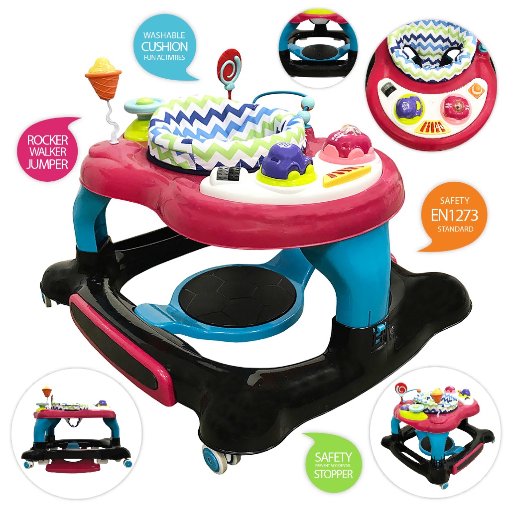 [FREE GIFT] Lucky Baby Whoopee 3 In 1 Baby Walker/Rocker/Activity ...