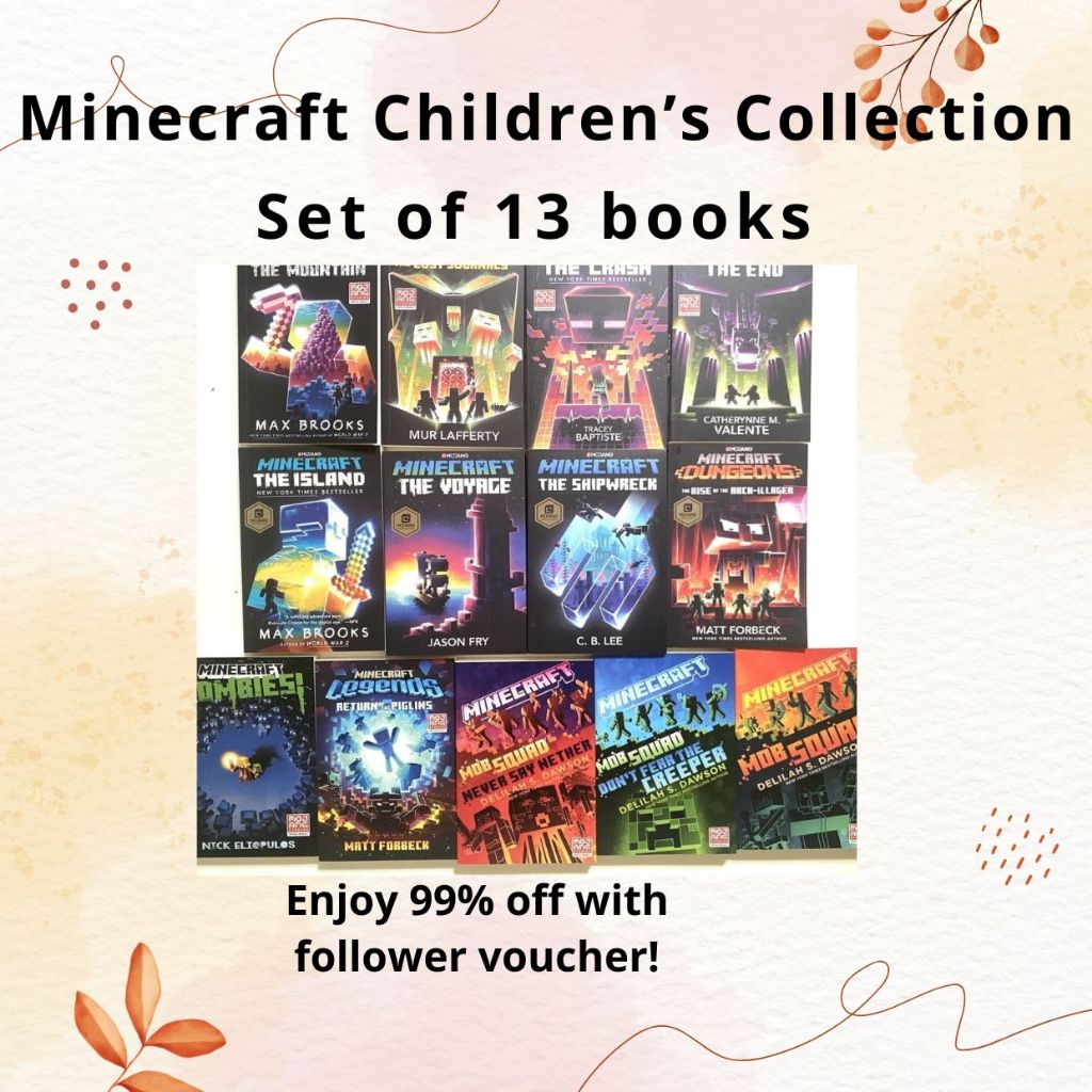 [SG Stock] Minecraft Novels (13 Books) | Shopee Singapore