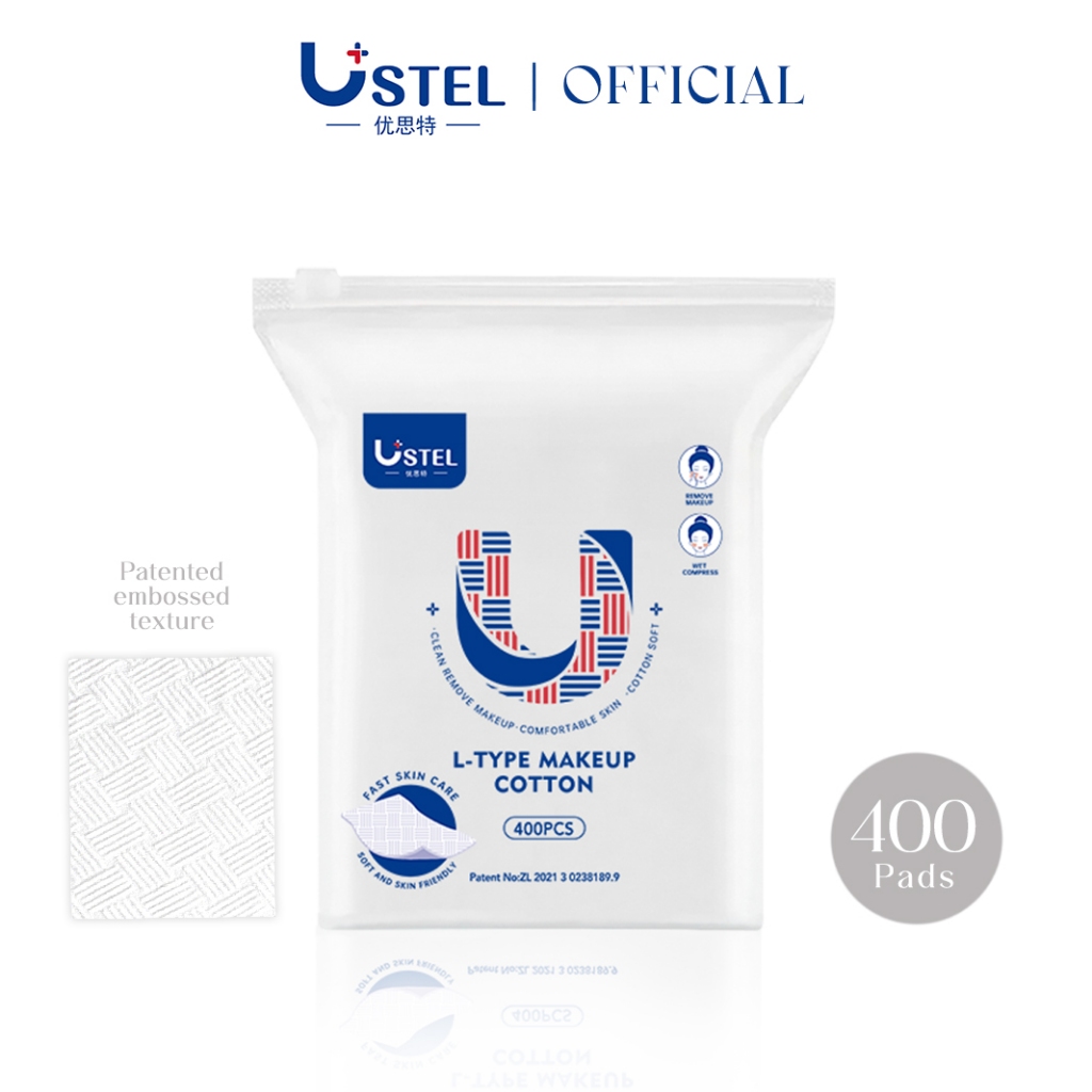 Ustel Ultra Thin Cotton Pads 400pcs Patent Embossed Texture | Shopee Singapore