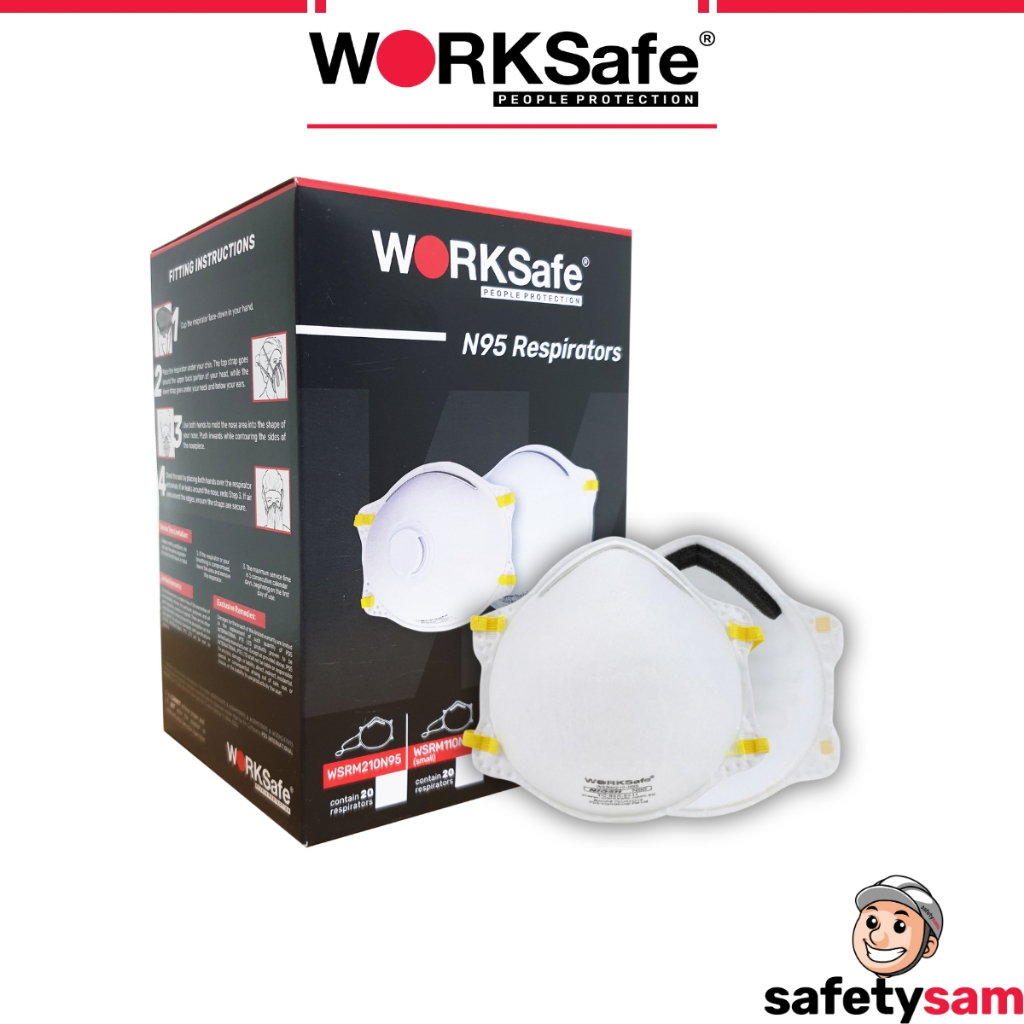 WORKSafe N95 Disposable Mask, Particulate Respirator - 20 Pieces ...
