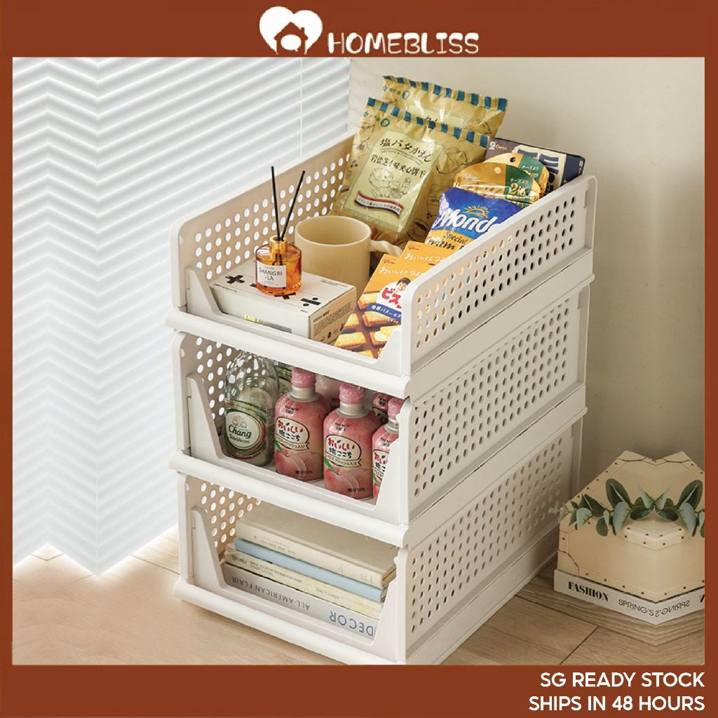 Stackable Foldable Storage Drawer Storage Box Stackable Organizer ...