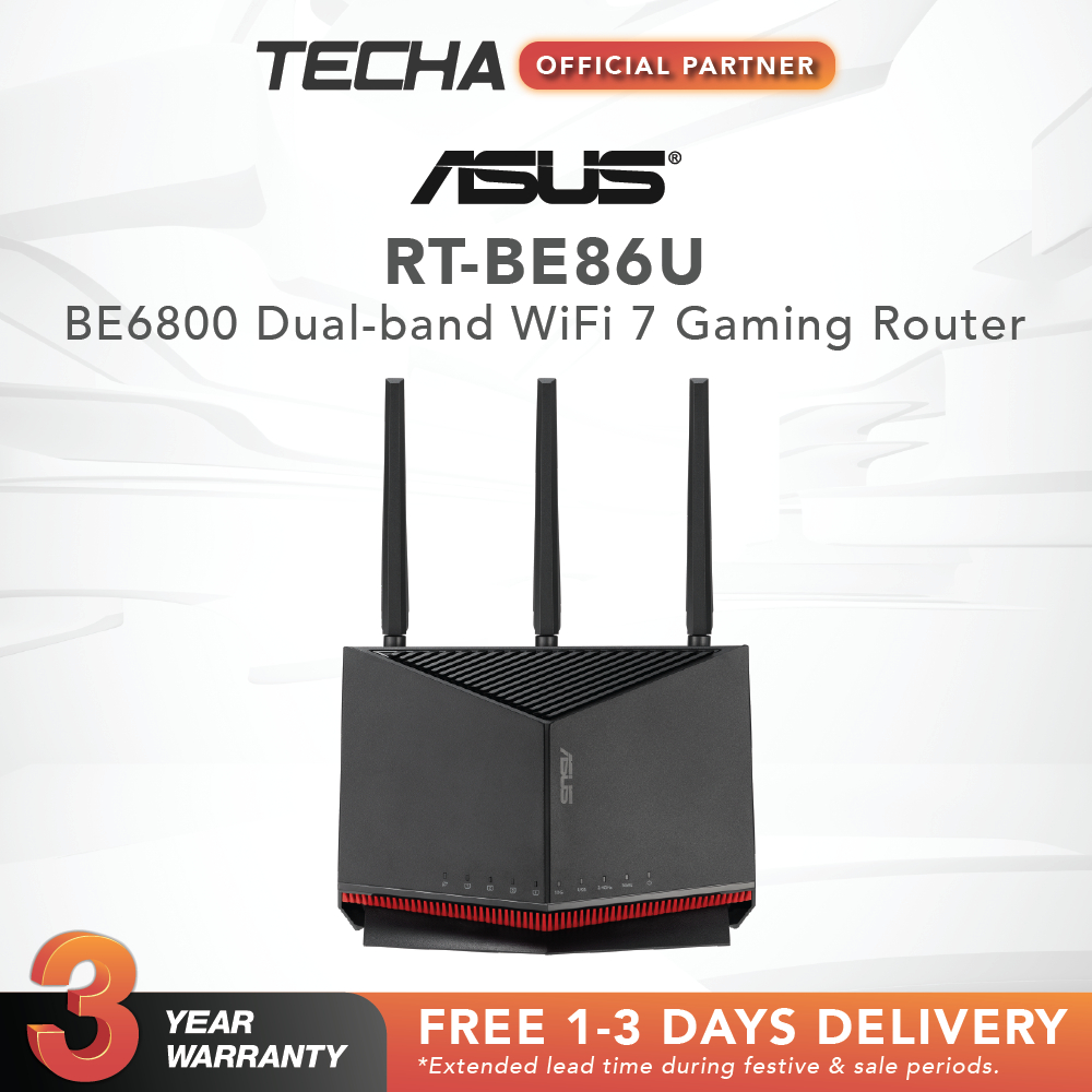 [FAST SHIP] ASUS RT-BE86U | BE6800 Dual-band WiFi 7 Gaming Router ...