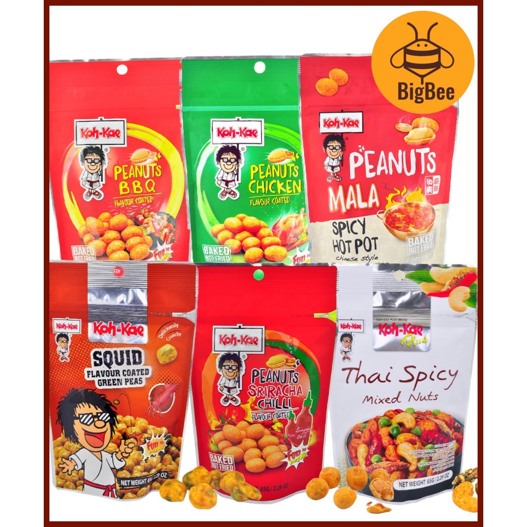 Koh-Kae-65g/pkt Peanuts Chicken/ BBQ /Peanuts Mala/Peanuts Sriracha ...