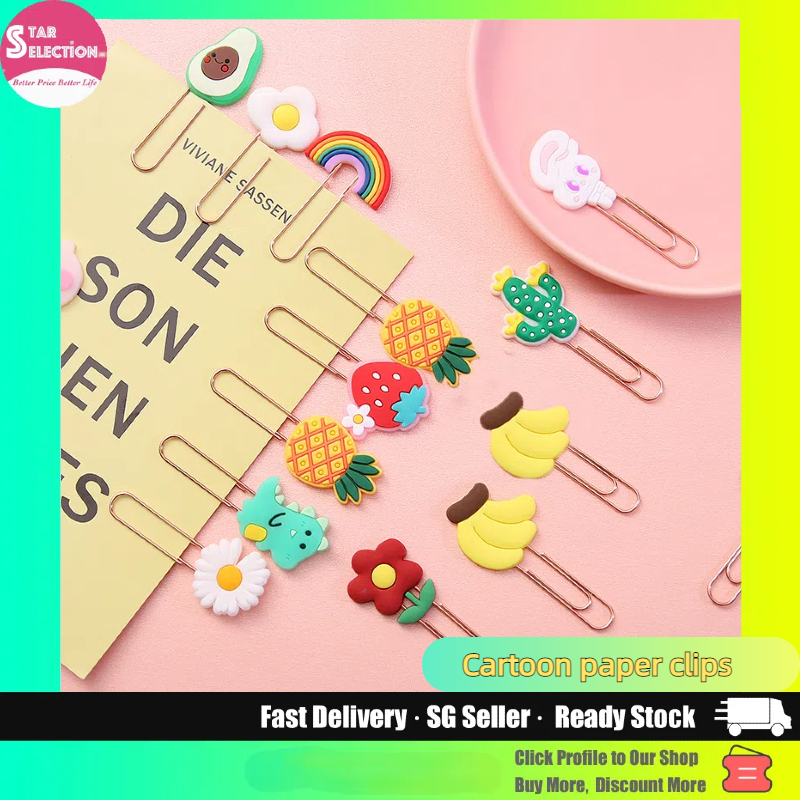 【SG STOCK】Korean creativity cartoon colorful adorable paper clips ...