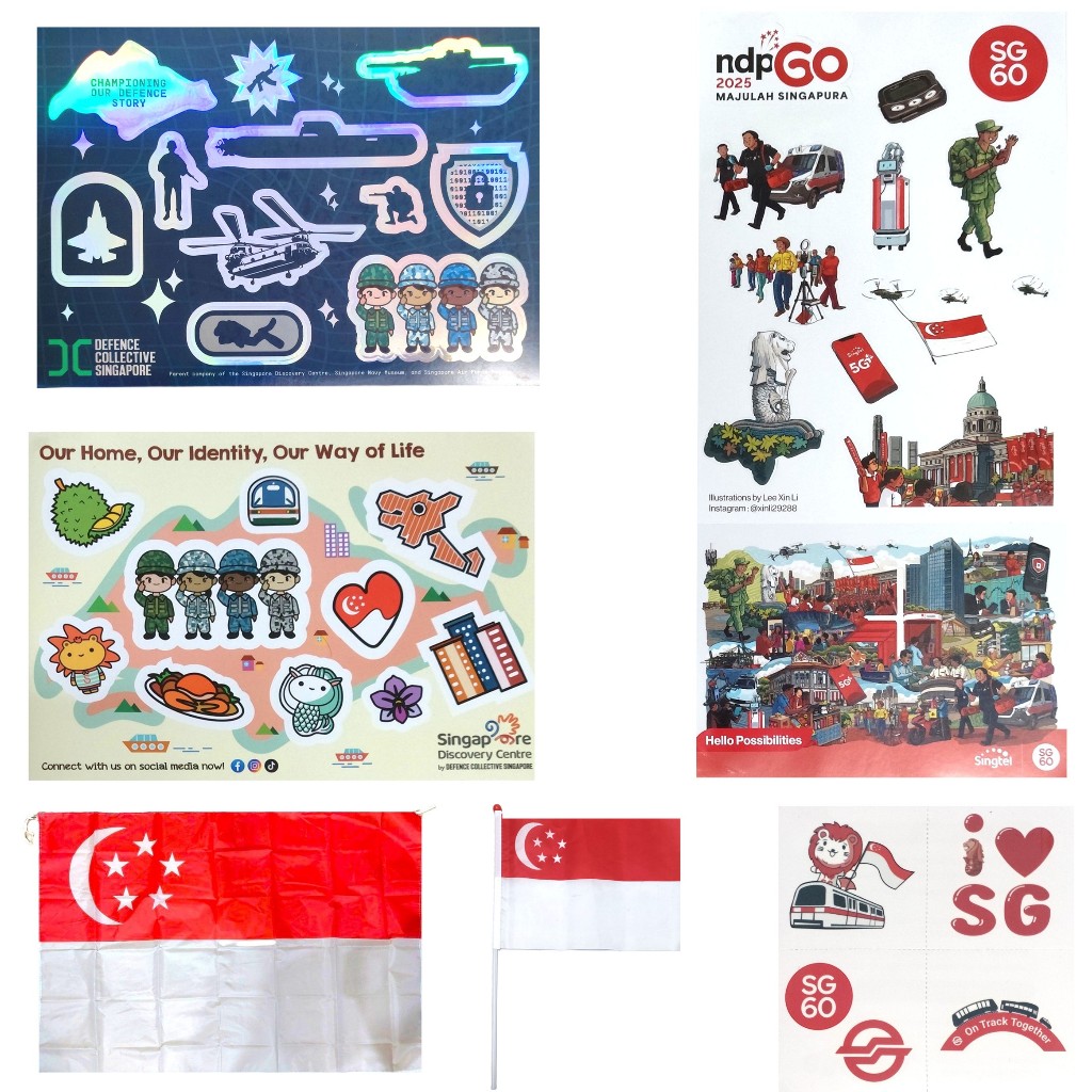 NDP sticker August Merlion / Hologram SAF / GO SG60 sticker / MRT skin ...