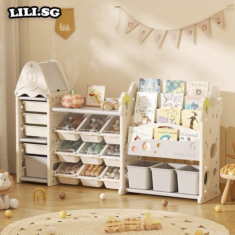Children's Storage Cabinet Large Capacity Baby Toy Storage Rack ...