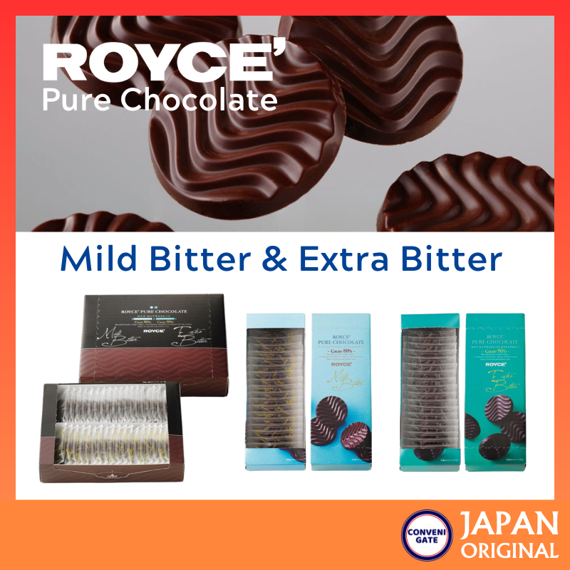 Hokkaido ROYCE Pure Chocolate Mild Bitter & Extra Bitter 40pcs / 20 pcs ...