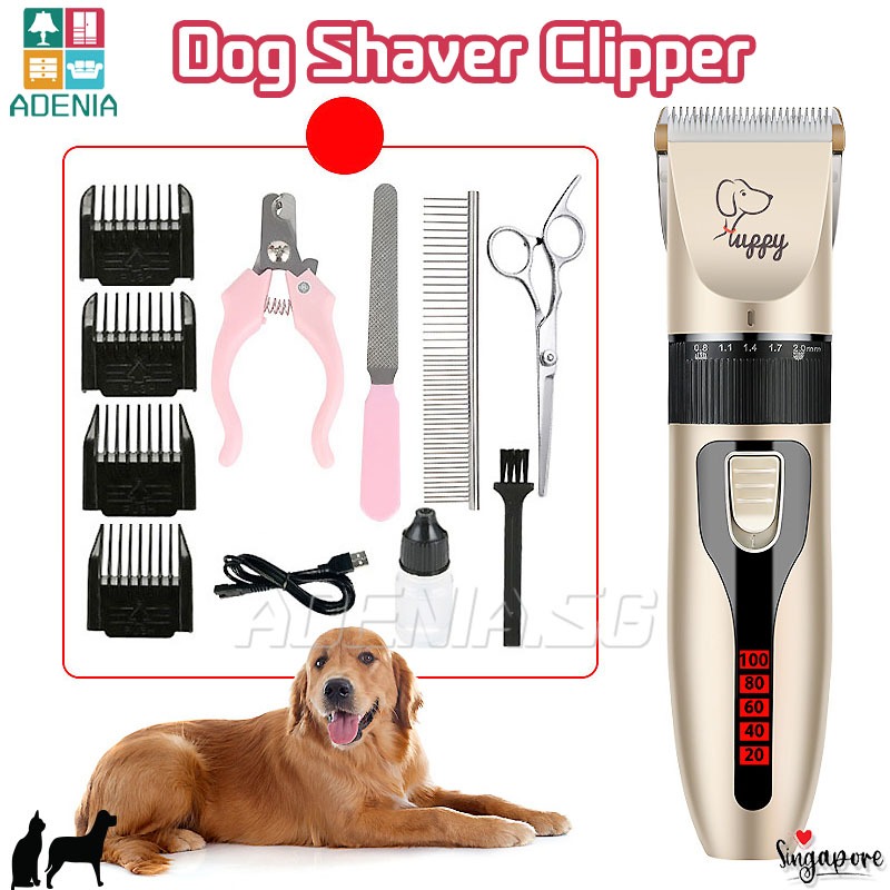 【SG】12PCS Pet Shaver Low Noise Cat Clippers Cordless Dog Grooming Kit ...